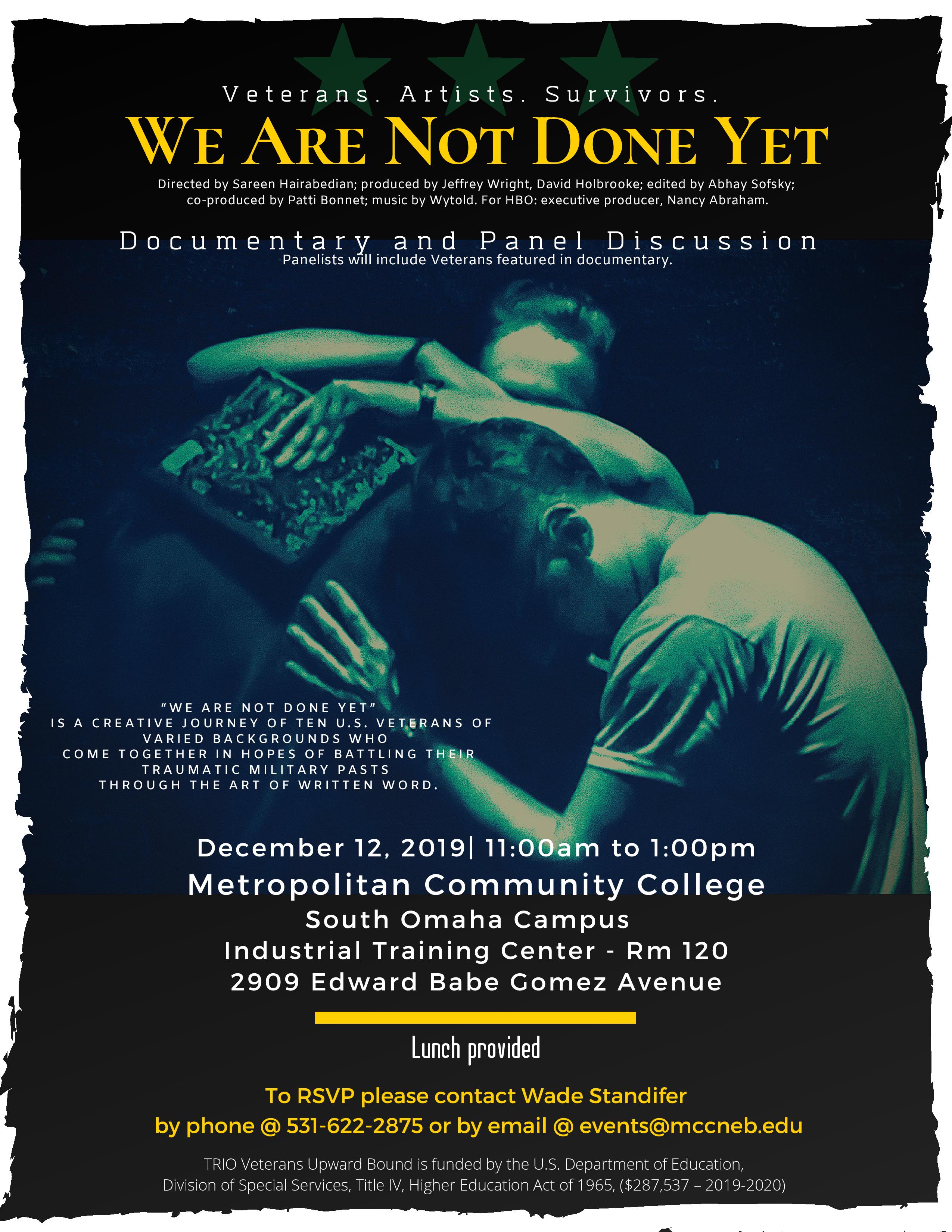 We Are Not Done Yet Screening - Metropolitan Community College ...